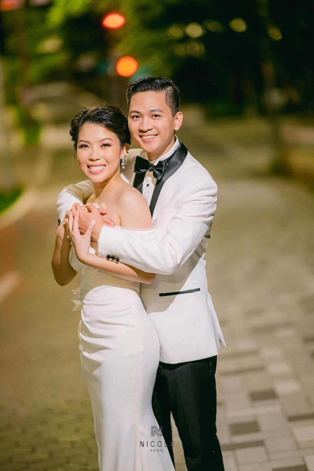 The journey of tailoring 2 minimalist wedding dresses for Anh Le - Nicole Bridal